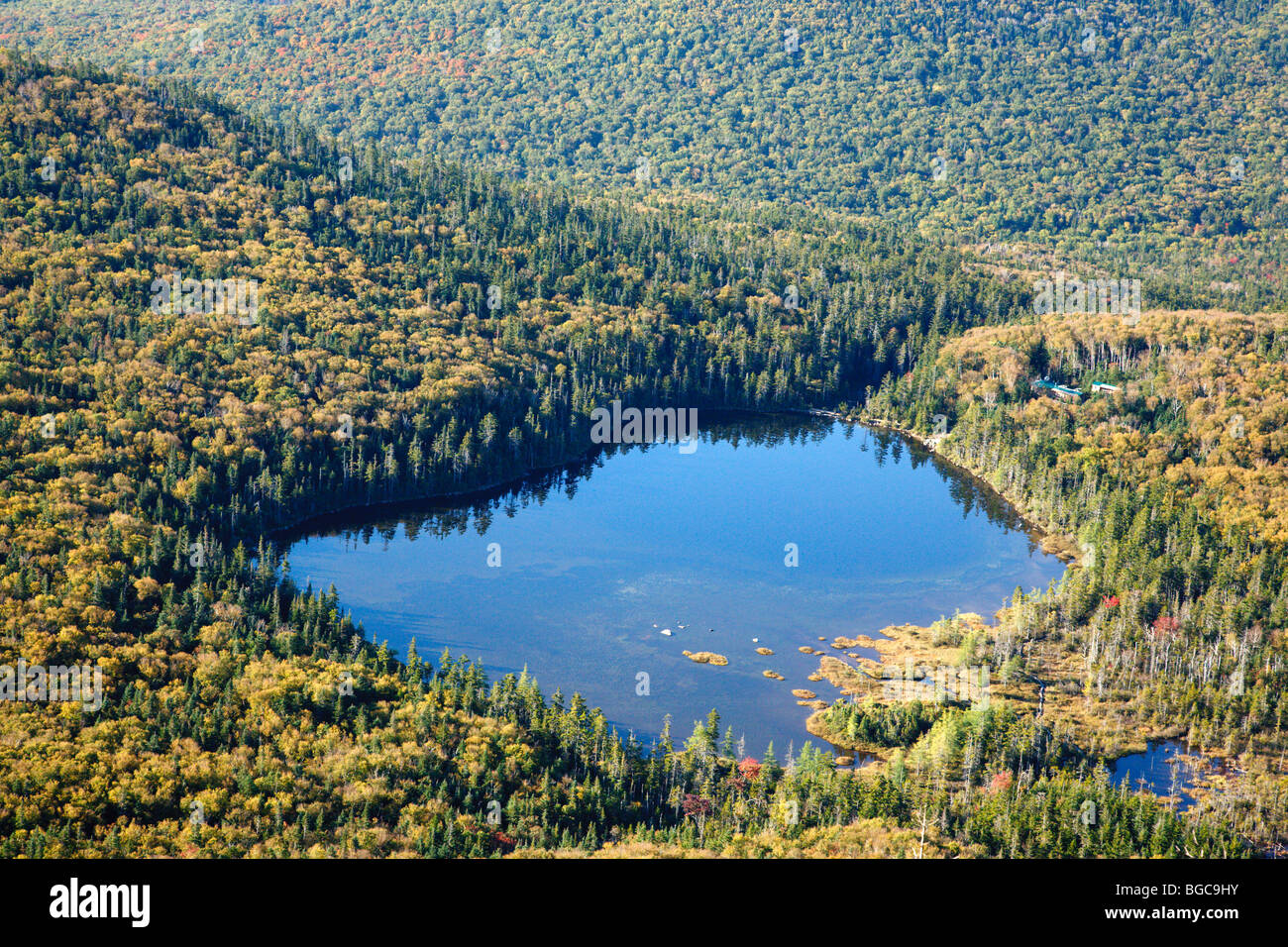 Lonesome Lake from Hi-Cannon Trail. This trail leads to the summit of ...