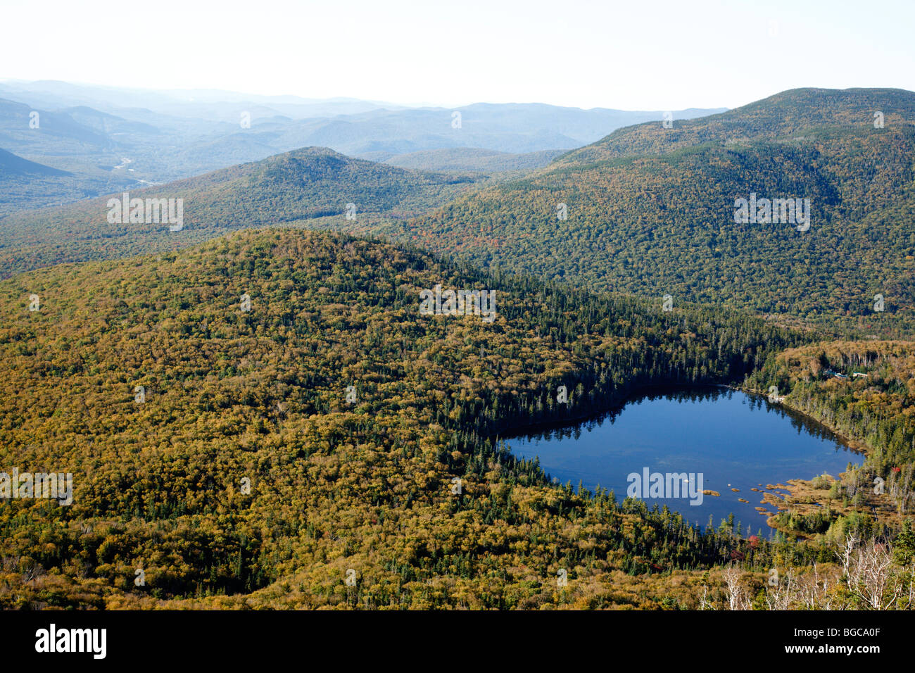 Lonesome Lake from Hi-Cannon Trail. This trail leads to the summit of ...