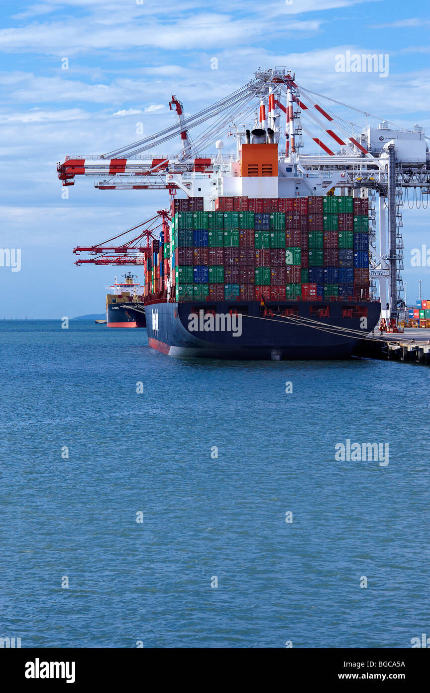Container ships at port Stock Photo - Alamy