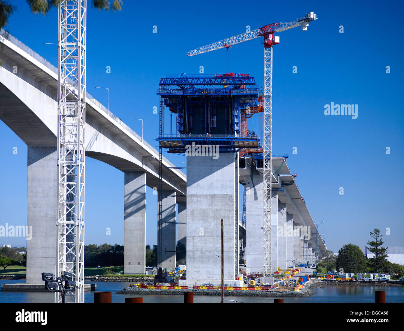 Construction of the second Gateway Bridge Brisbane Australia Stock ...