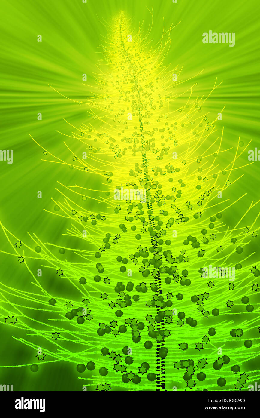 Christmas tree festive holiday abstract wallpaper illustration Stock ...