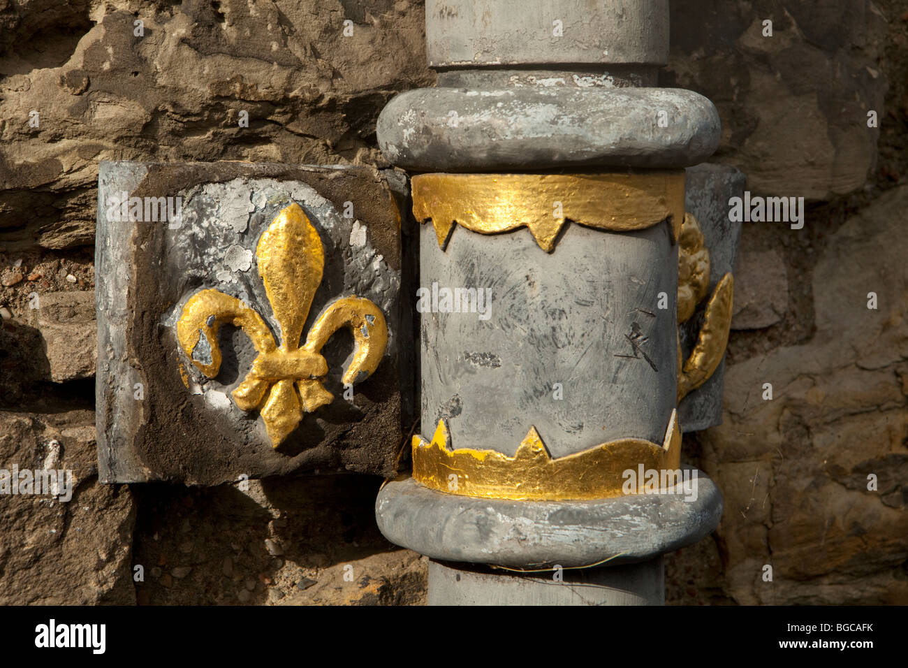 Edinburgh Castle Drainpipe Detail Stock Photo - Alamy