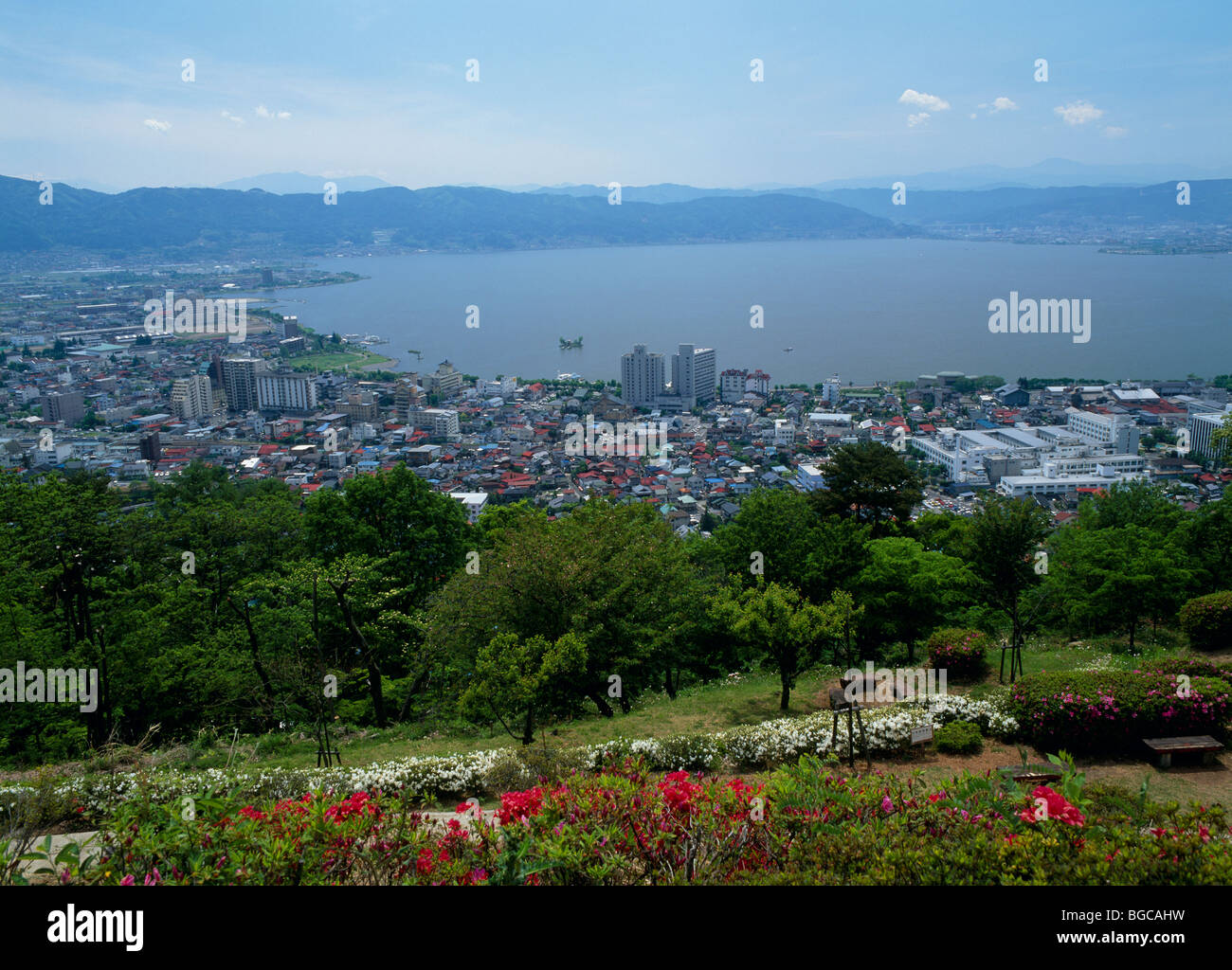 Lake Suwa, Suwa, Nagano, Japan Stock Photo - Alamy