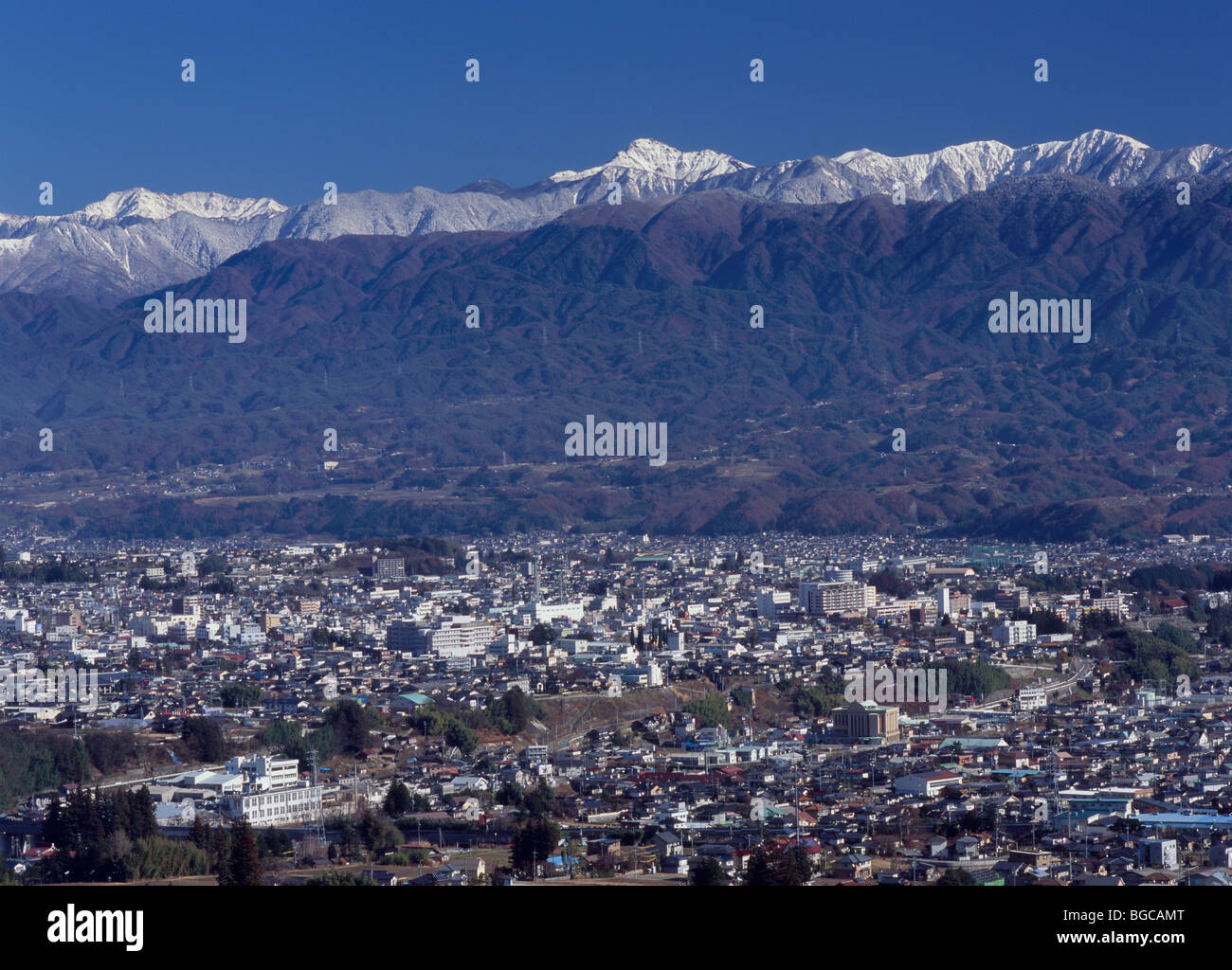 Iida City And South Alps, Iida, Nagano, Japan Stock Photo - Alamy