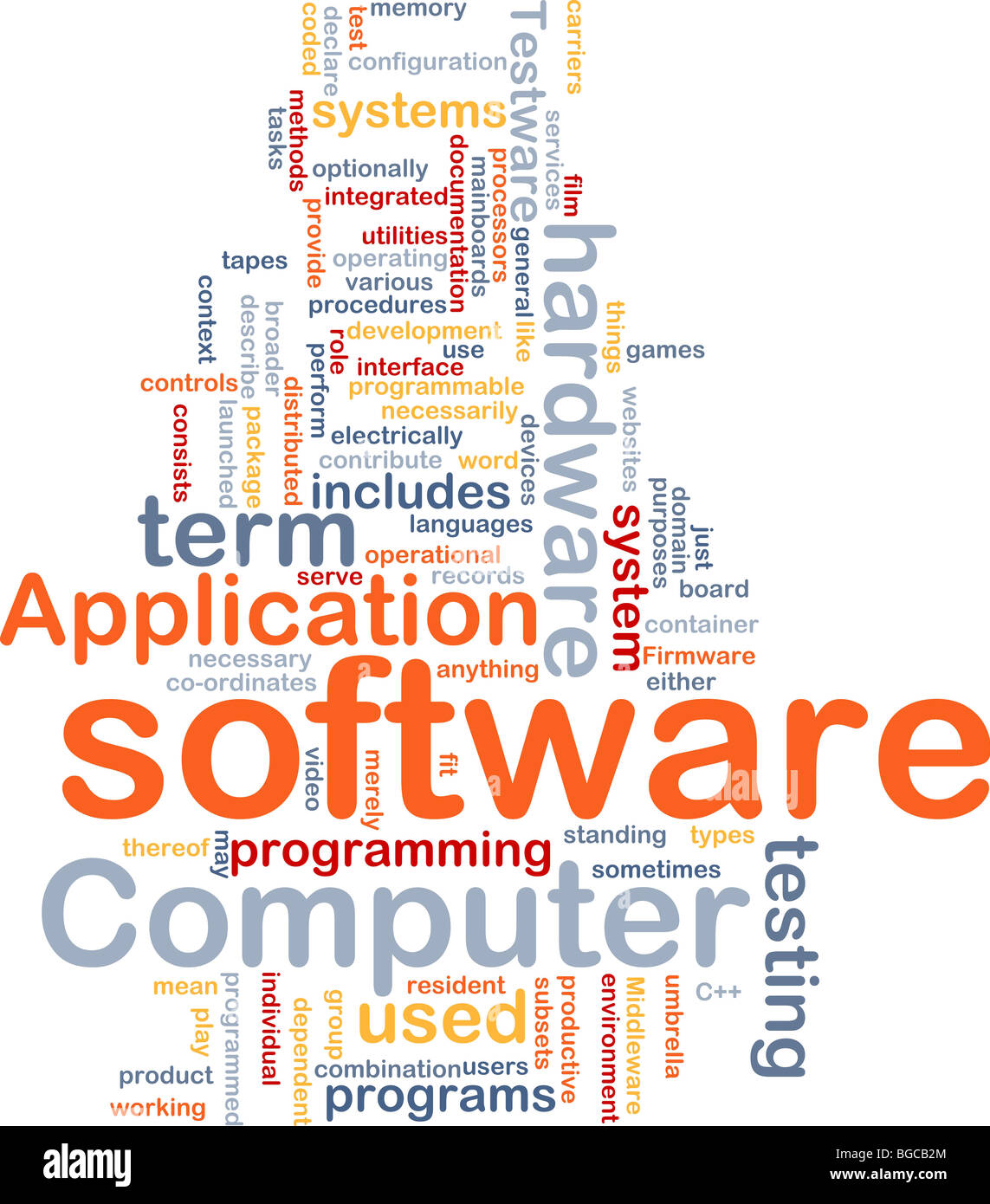 Word cloud concept illustration of computer software Stock Photo - Alamy