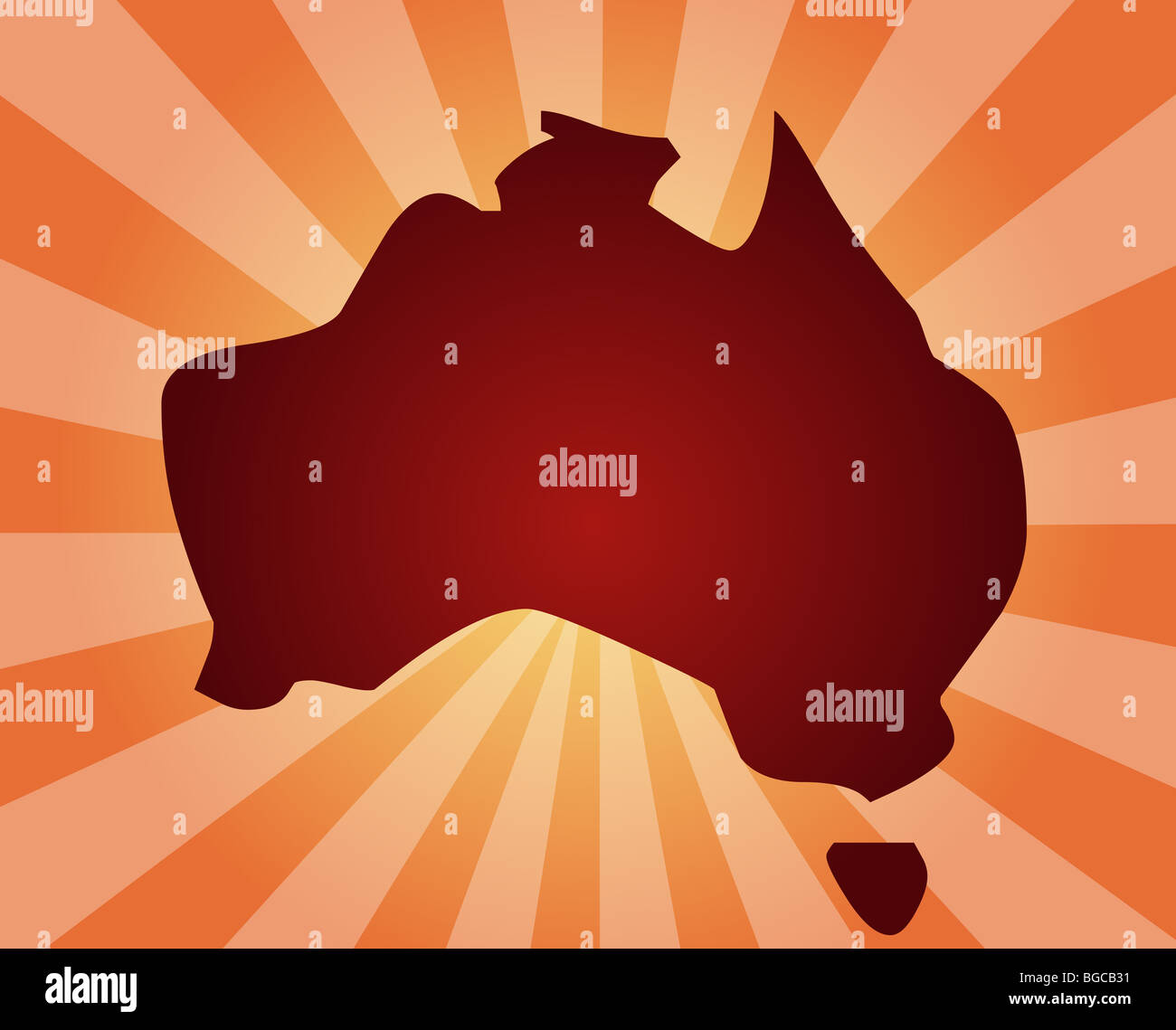 Map of Australia, abstract graphical design illustration Stock Photo ...