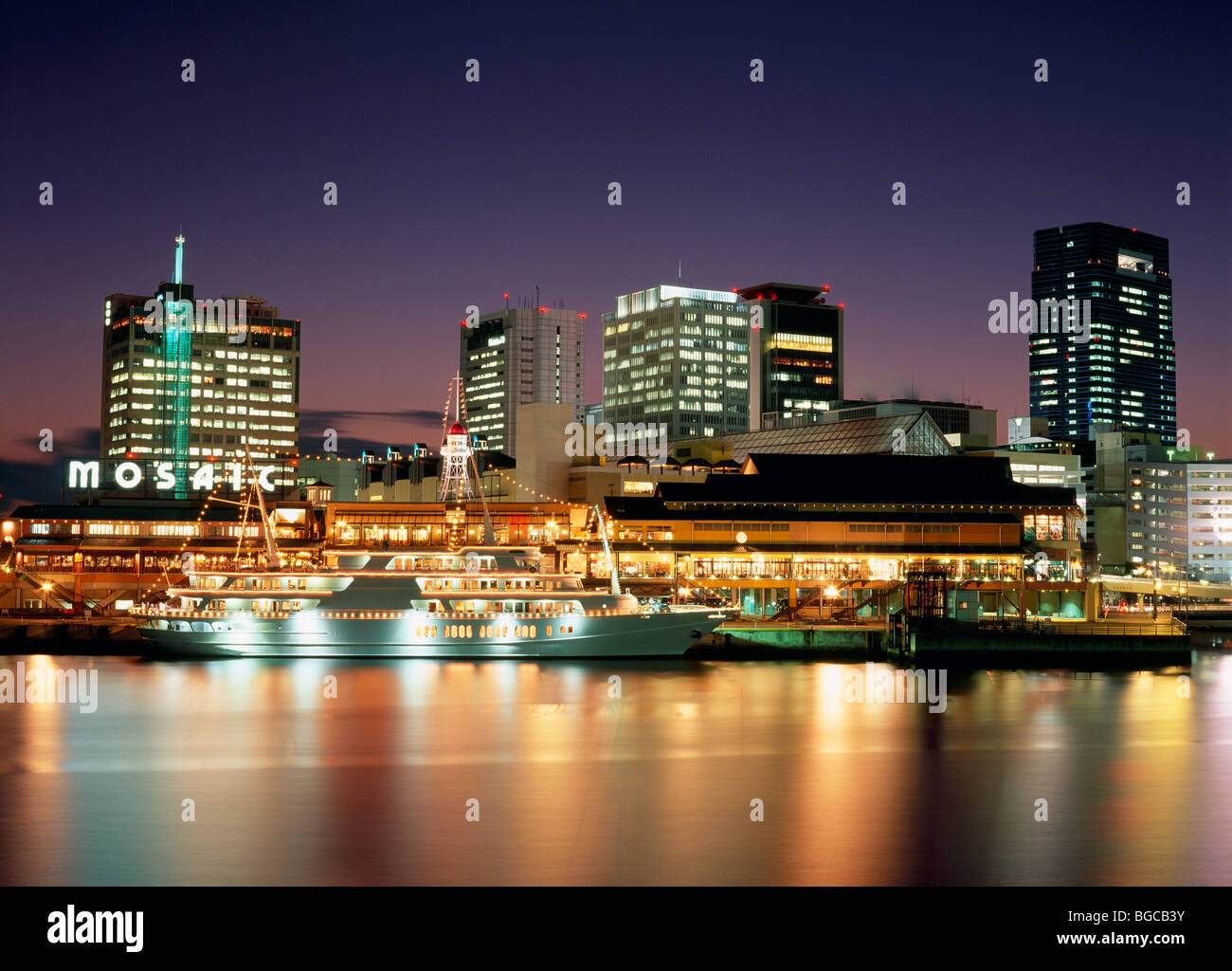 Night View Of Kobe Harborland, Kobe, Hyogo, Japan Stock Photo - Alamy