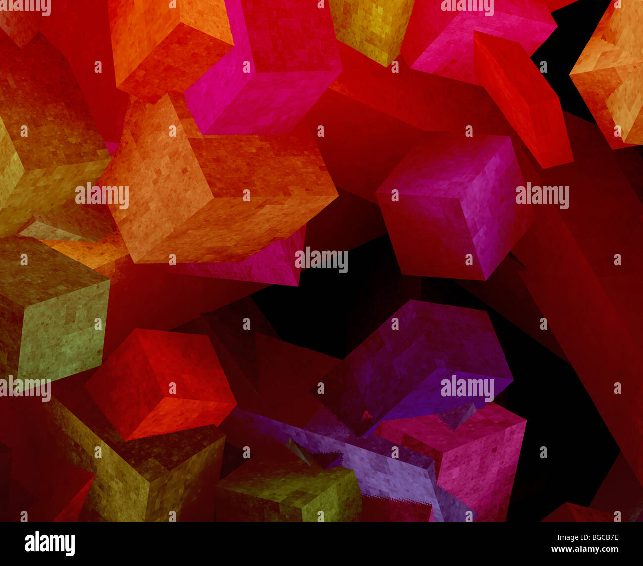 Crystal 3d cubes abstract background design illustration Stock Photo ...