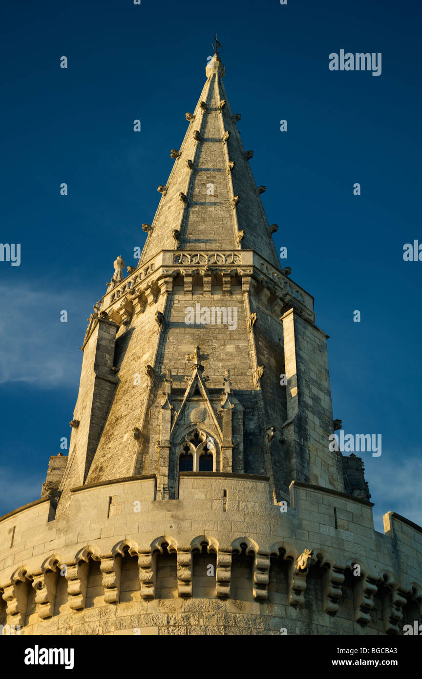 La Rochelle church spire Stock Photo - Alamy