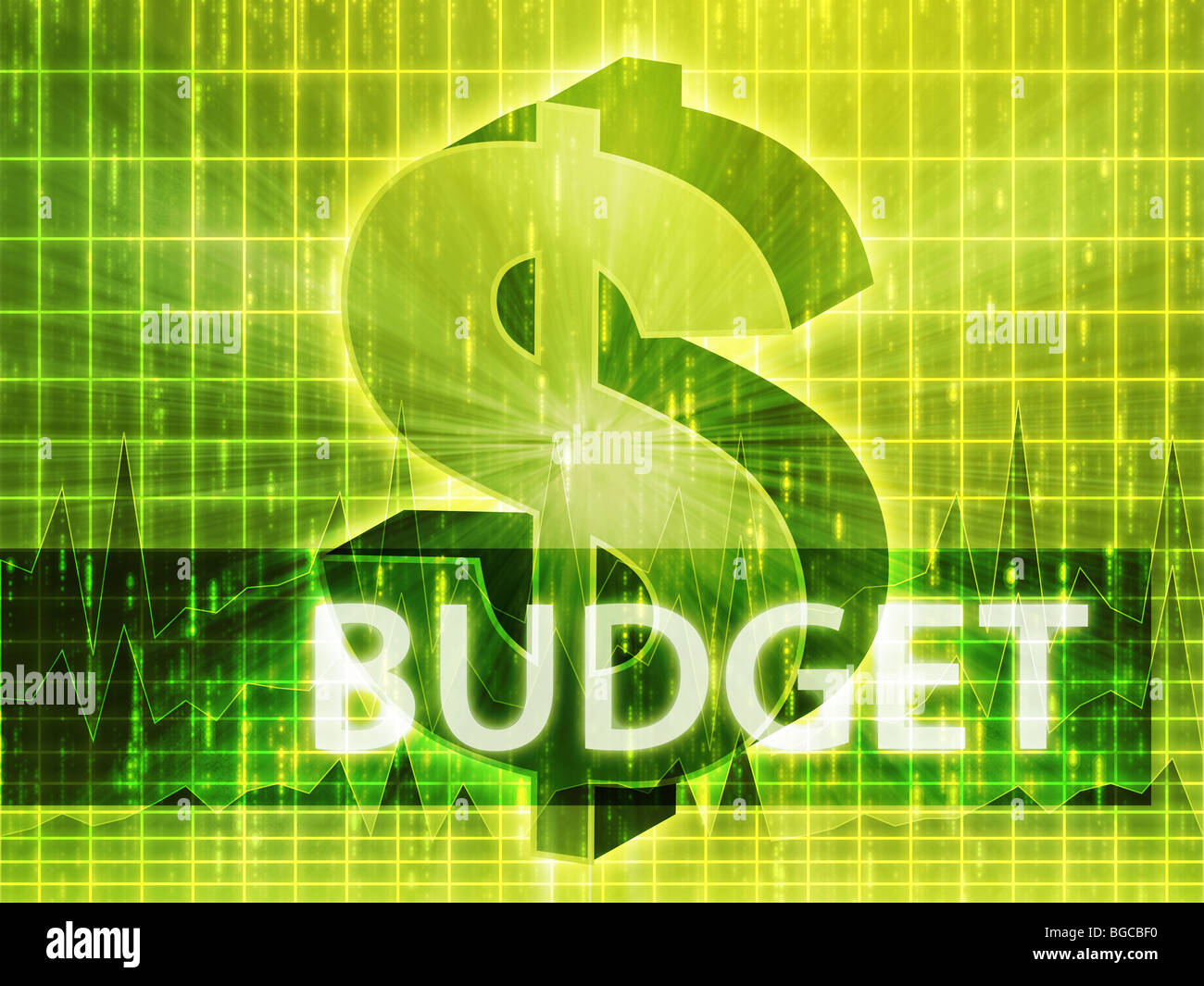 Budget Finance illustration, dollar symbol over financial design Stock ...