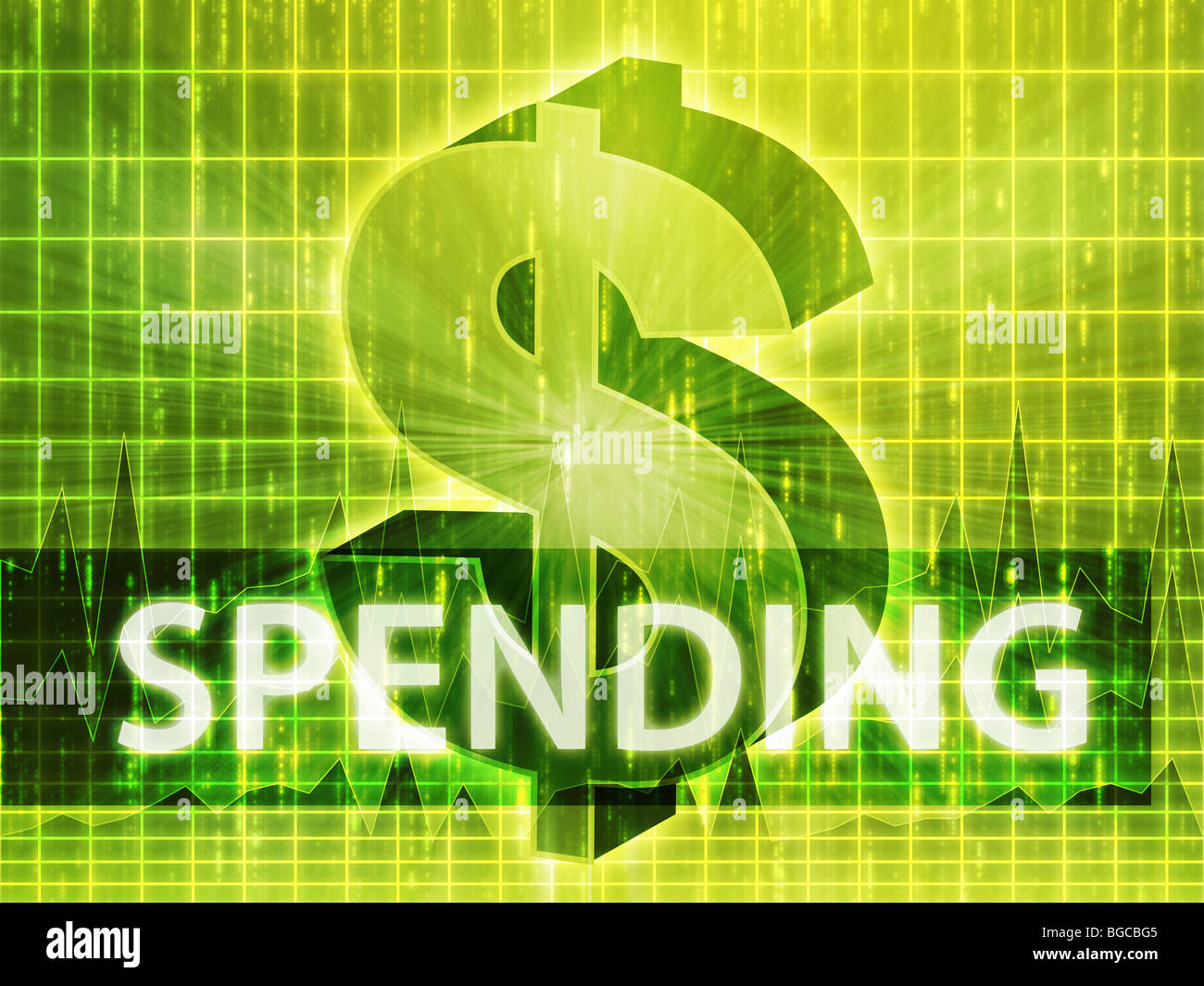 Spending Finance illustration, dollar symbol over financial design ...