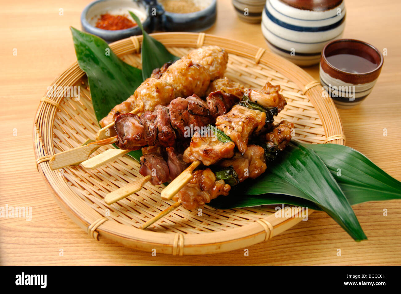 Yakitori and sake Stock Photo - Alamy