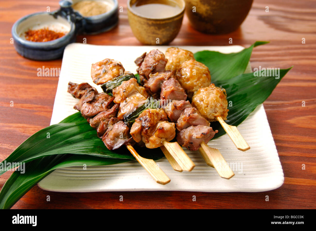 Yakitori and sake Stock Photo - Alamy
