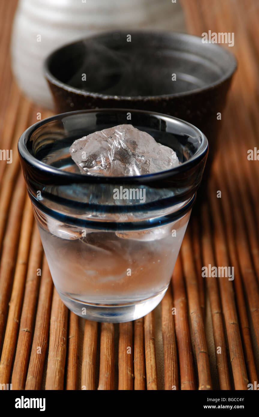 Shochu in glass Stock Photo - Alamy