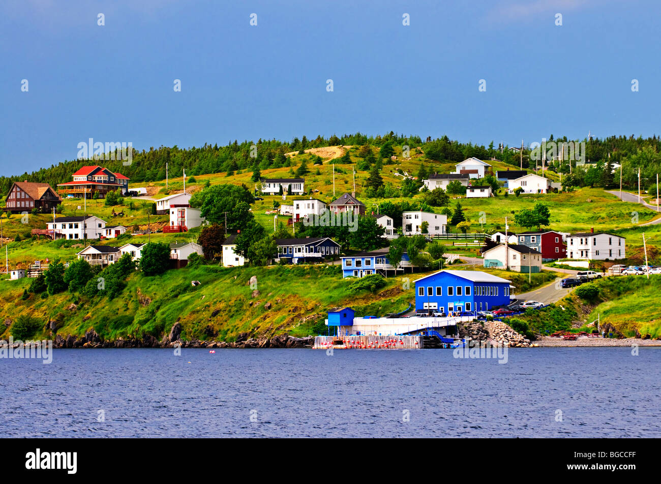 Quaint seaside fishing village in Newfoundland Canada Stock Photo - Alamy