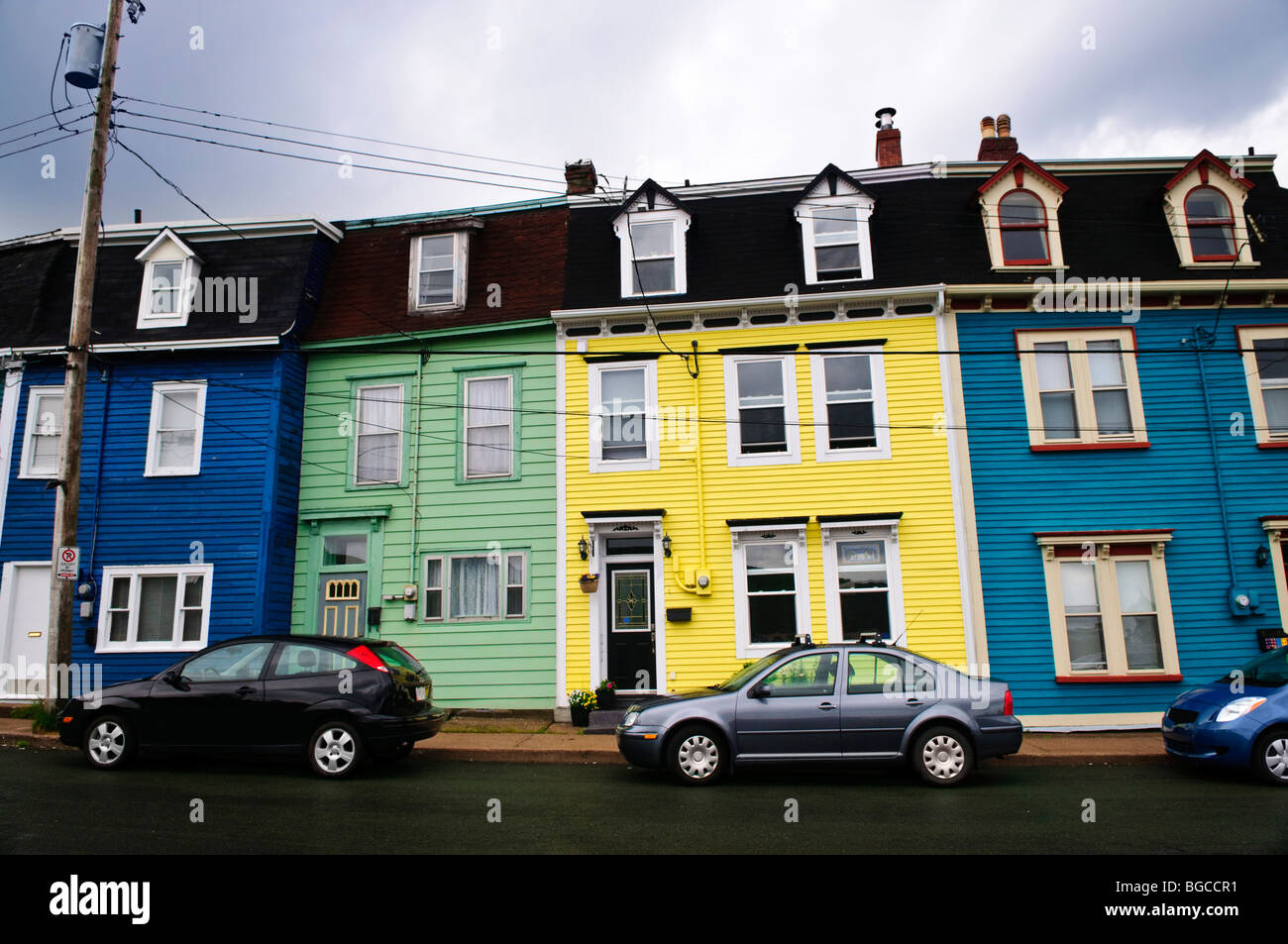 St johns colourful houses hi-res stock photography and images - Alamy