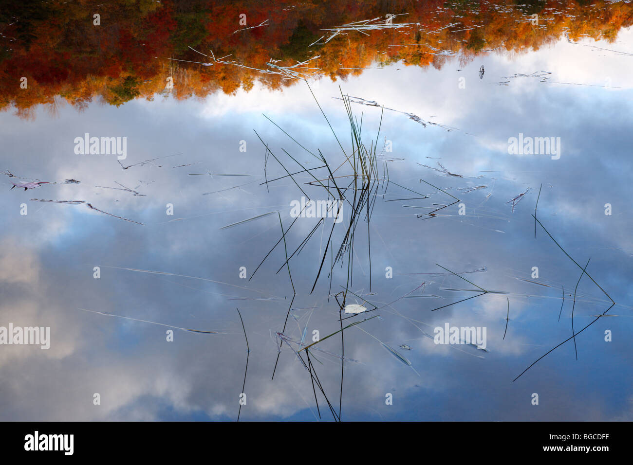Sandwich Notch - Kiah Pond during the autumn months in Sandwich, New ...