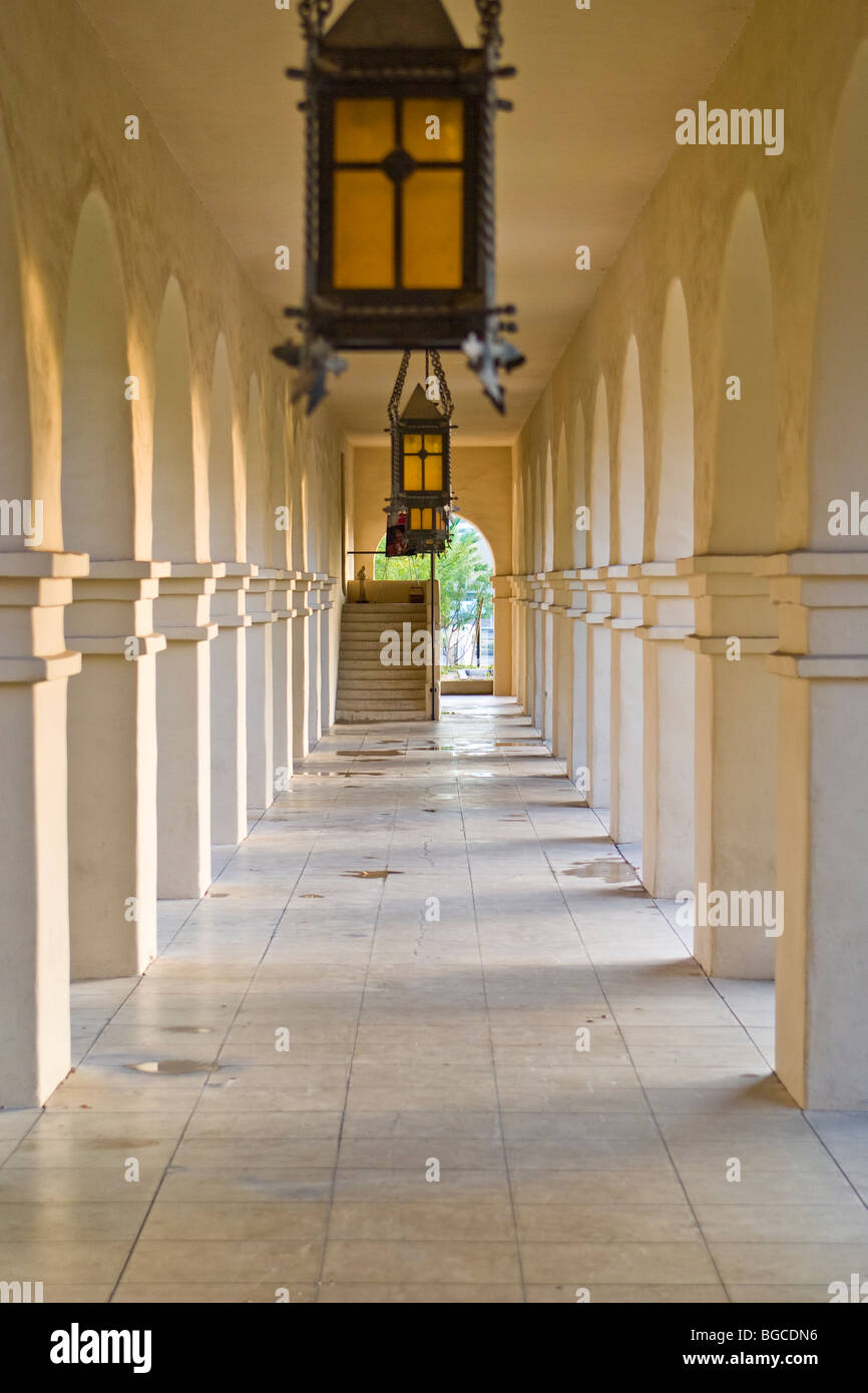Arched hallway at a school campus in Phoenix Arizona, USA Stock Photo ...