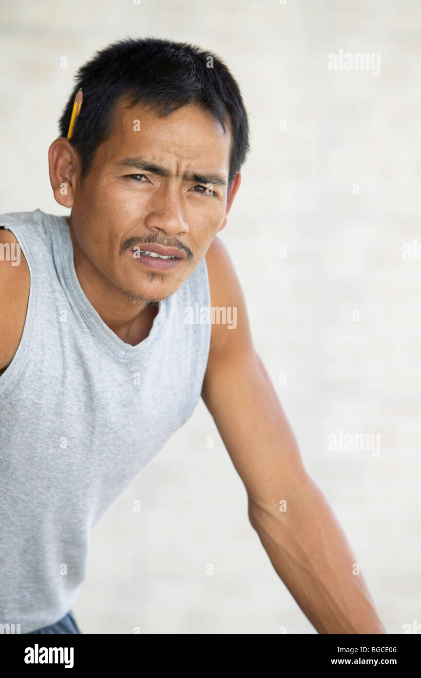 Portrait of Philippine carpenter Stock Photo - Alamy