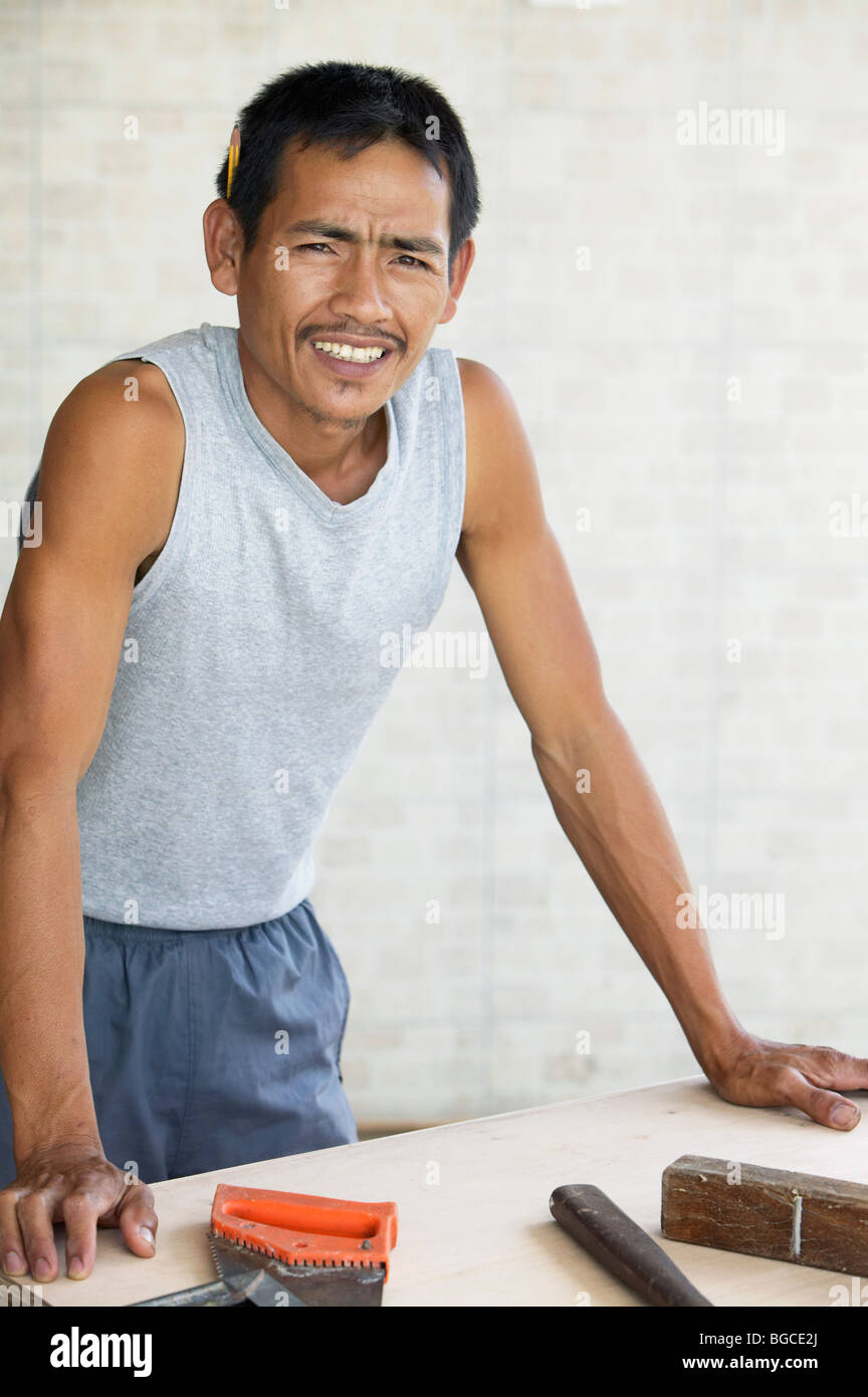 Portrait of Philippine carpenter Stock Photo - Alamy