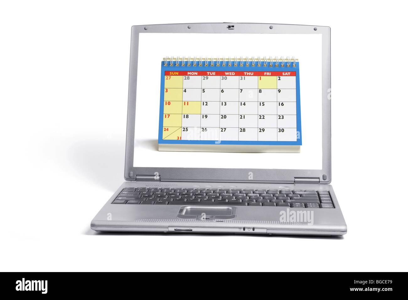 Computer calendar hi-res stock photography and images - Alamy