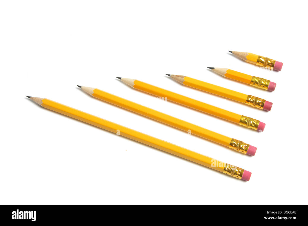 Long to short pencils hi-res stock photography and images - Alamy