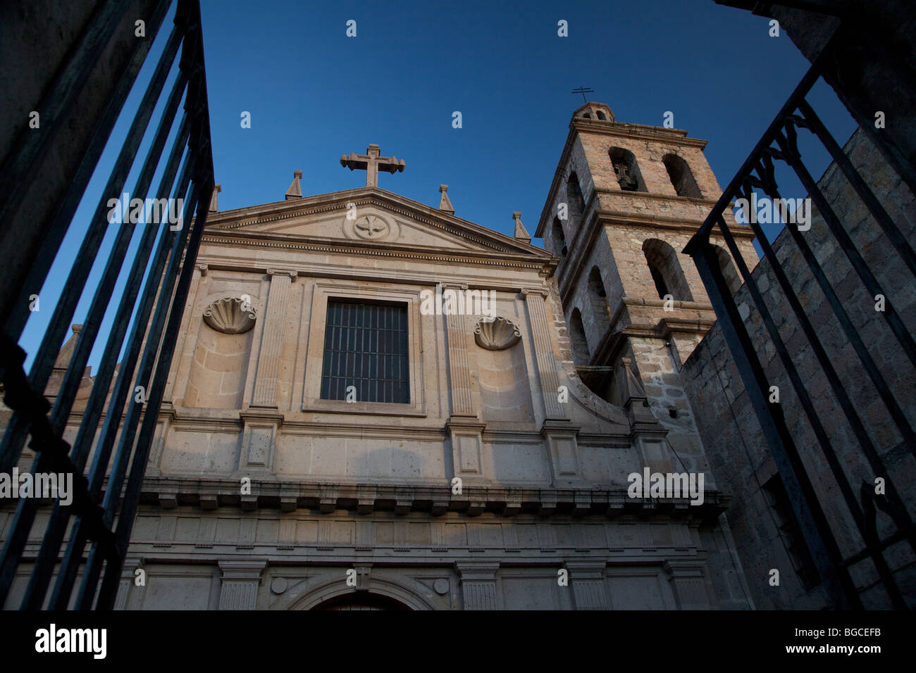 View of the Templo de la Cruz or Temple of the Cross in Morelia ...