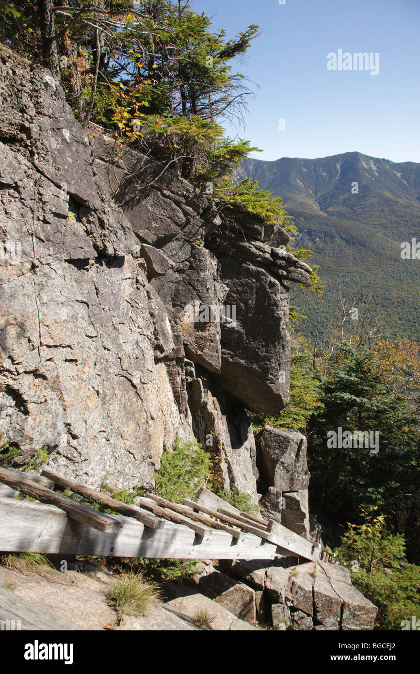 Trail ladder along the Hi-Cannon Trail. This trail leads to the summit ...