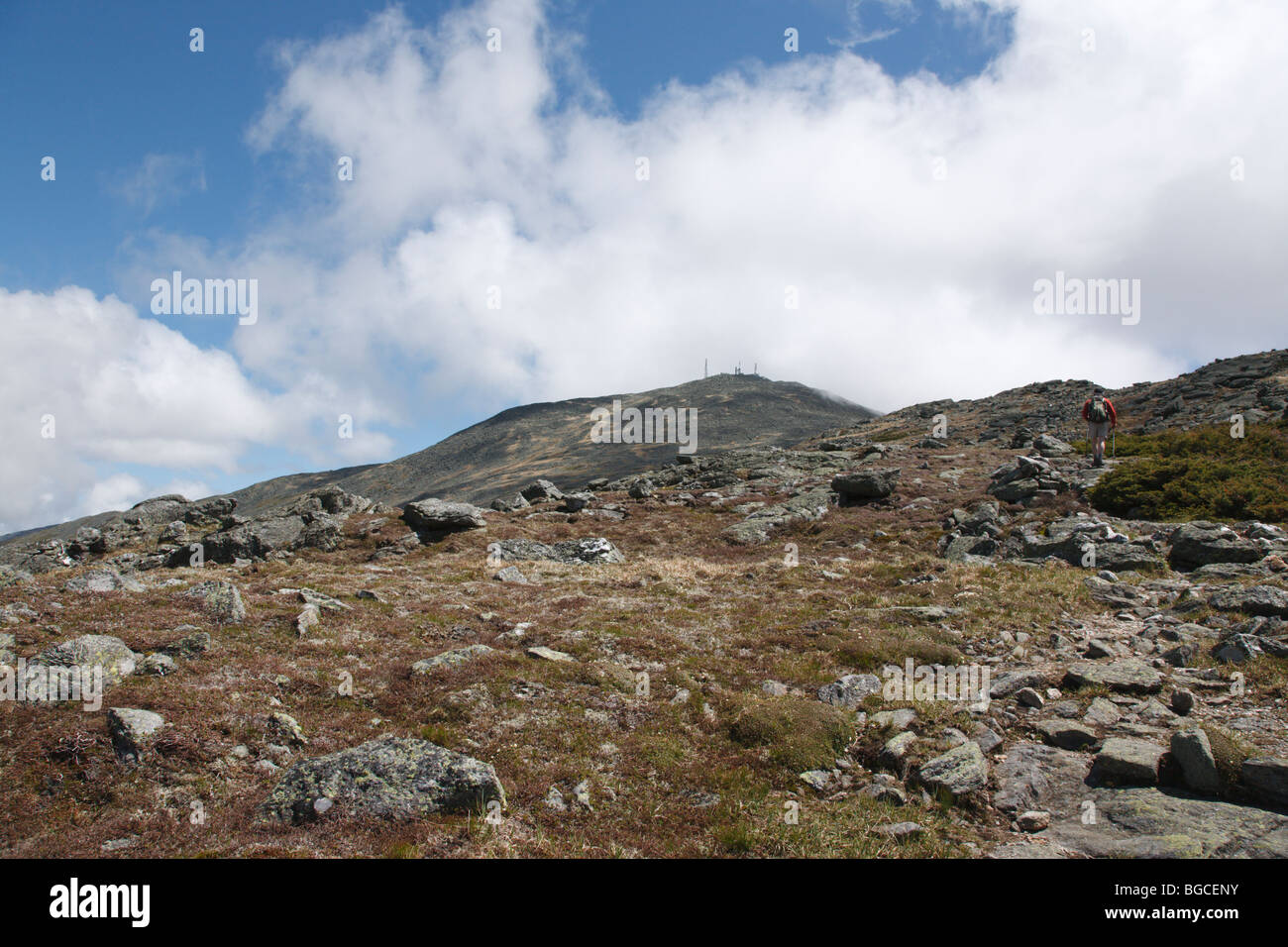 Appalachian Trail - A hiker ascending Crawford Path during the summer ...