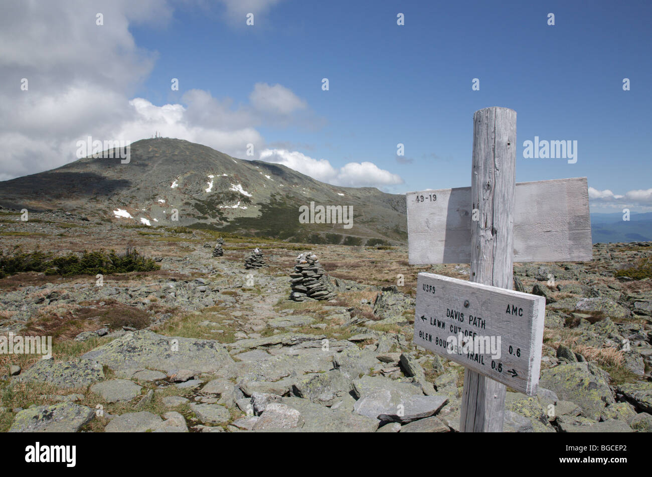Mount Washington from Davis Path. Located in the White Mountains, New ...
