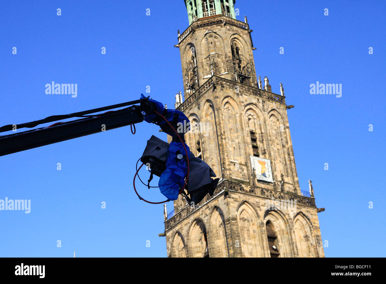 Martini tower in Groningen with camera control Stock Photo - Alamy