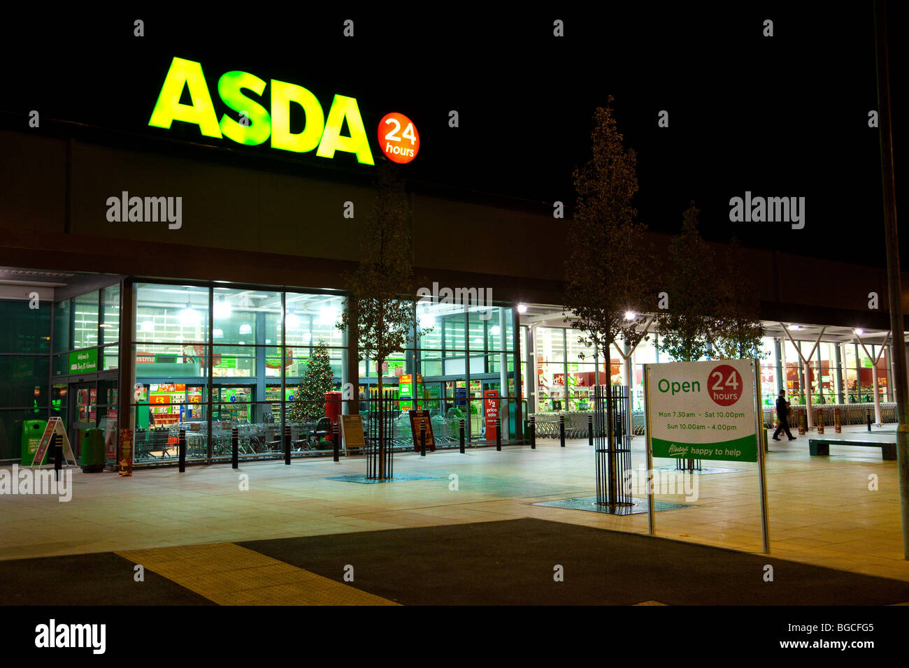Asda 24 hour sign hi-res stock photography and images - Alamy