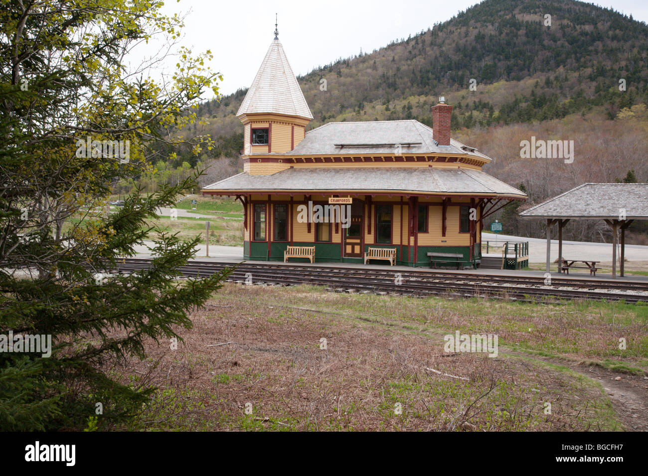 Crawford Train Depot in the White Mountains, New Hampshire USA Stock ...