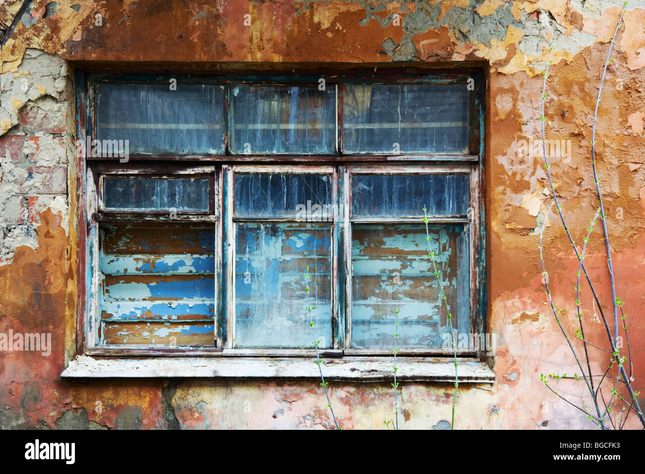 Window of an old rundown building Stock Photo - Alamy