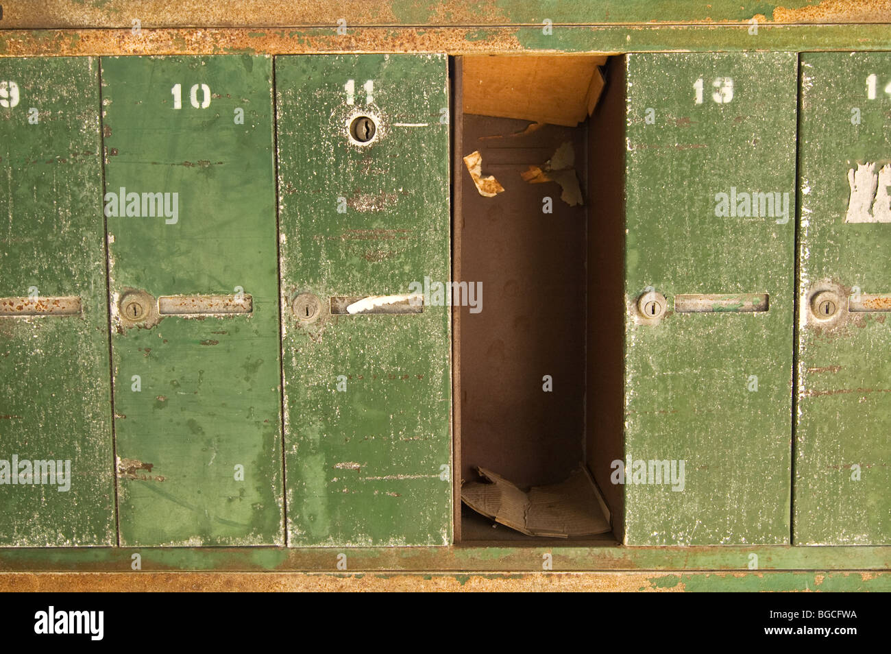 An empty apartment complex mail box Stock Photo - Alamy