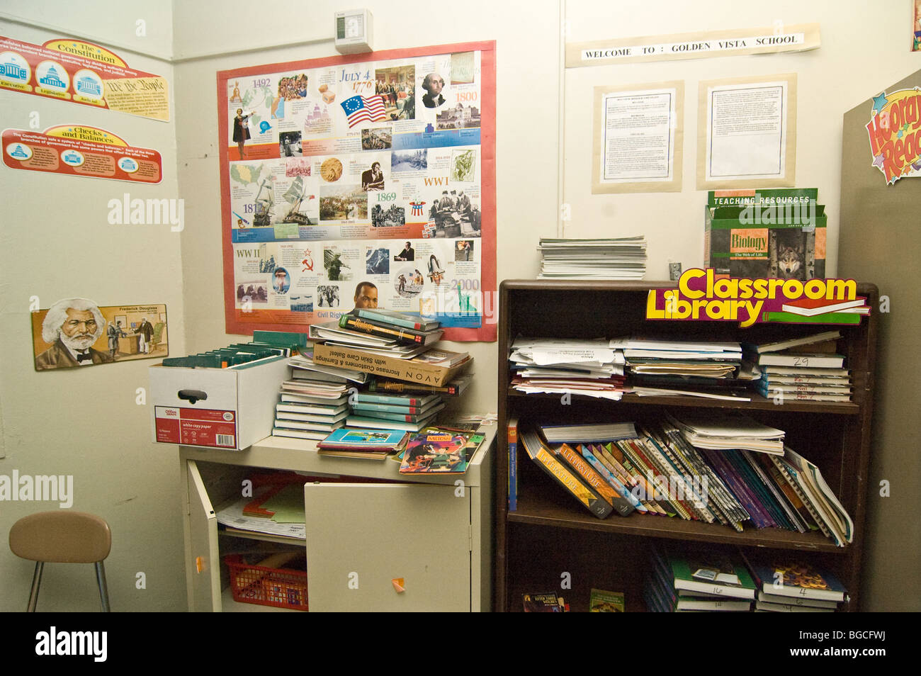 The inside of an urban classroom Stock Photo - Alamy