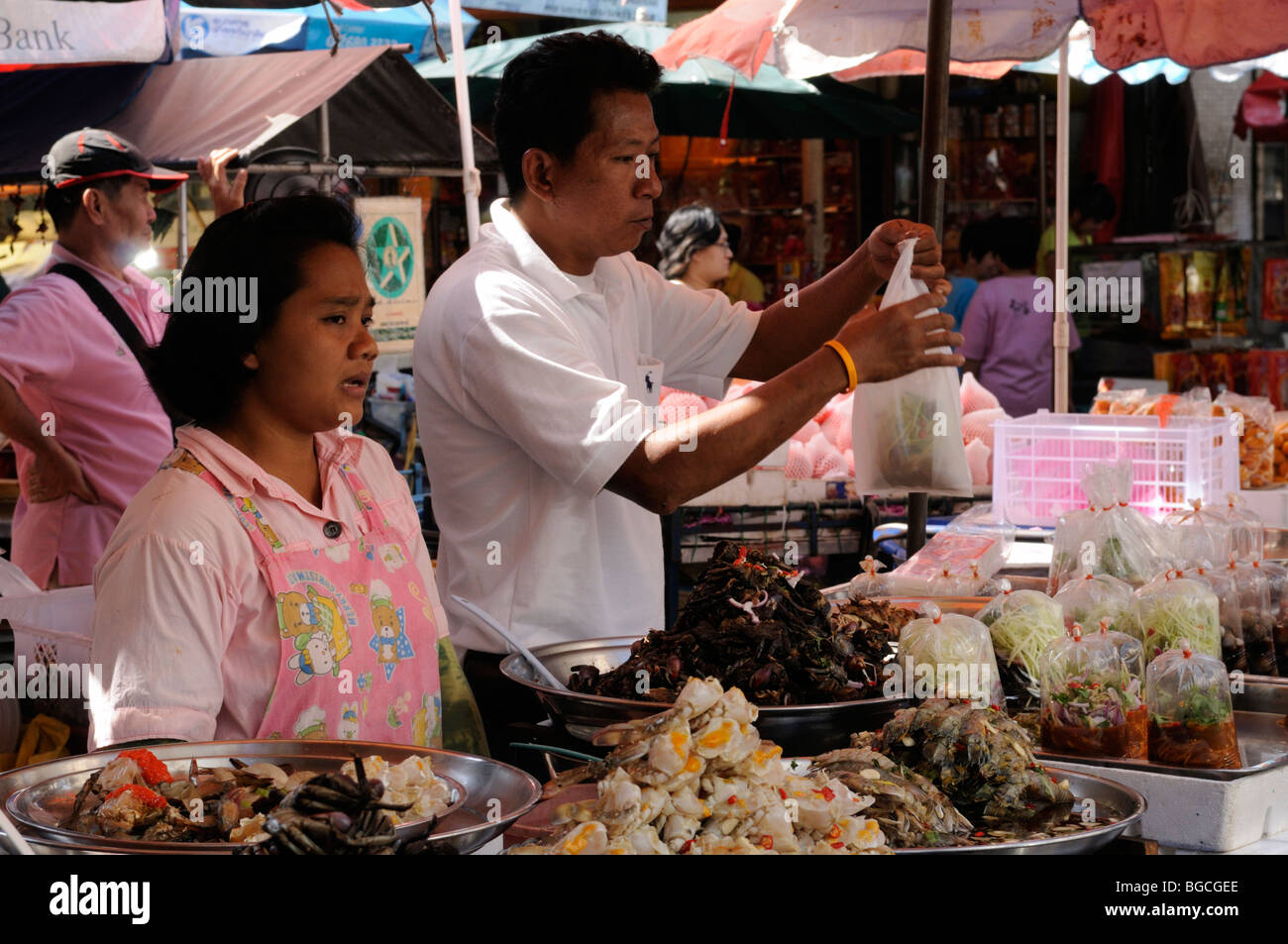 Thailand; Bangkok; Chinatown; Street Food Stall Stock Photo - Alamy