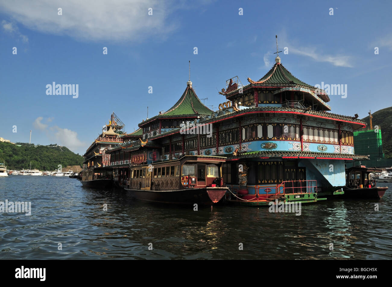Oblique frontal view, looking east, of the Tai Pak and Jumbo Floating ...