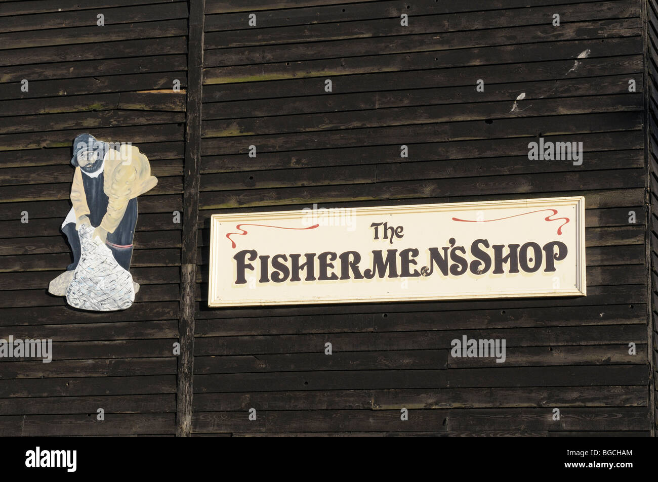 Fishermans shop sign Hastings Sussex England UK Stock Photo - Alamy