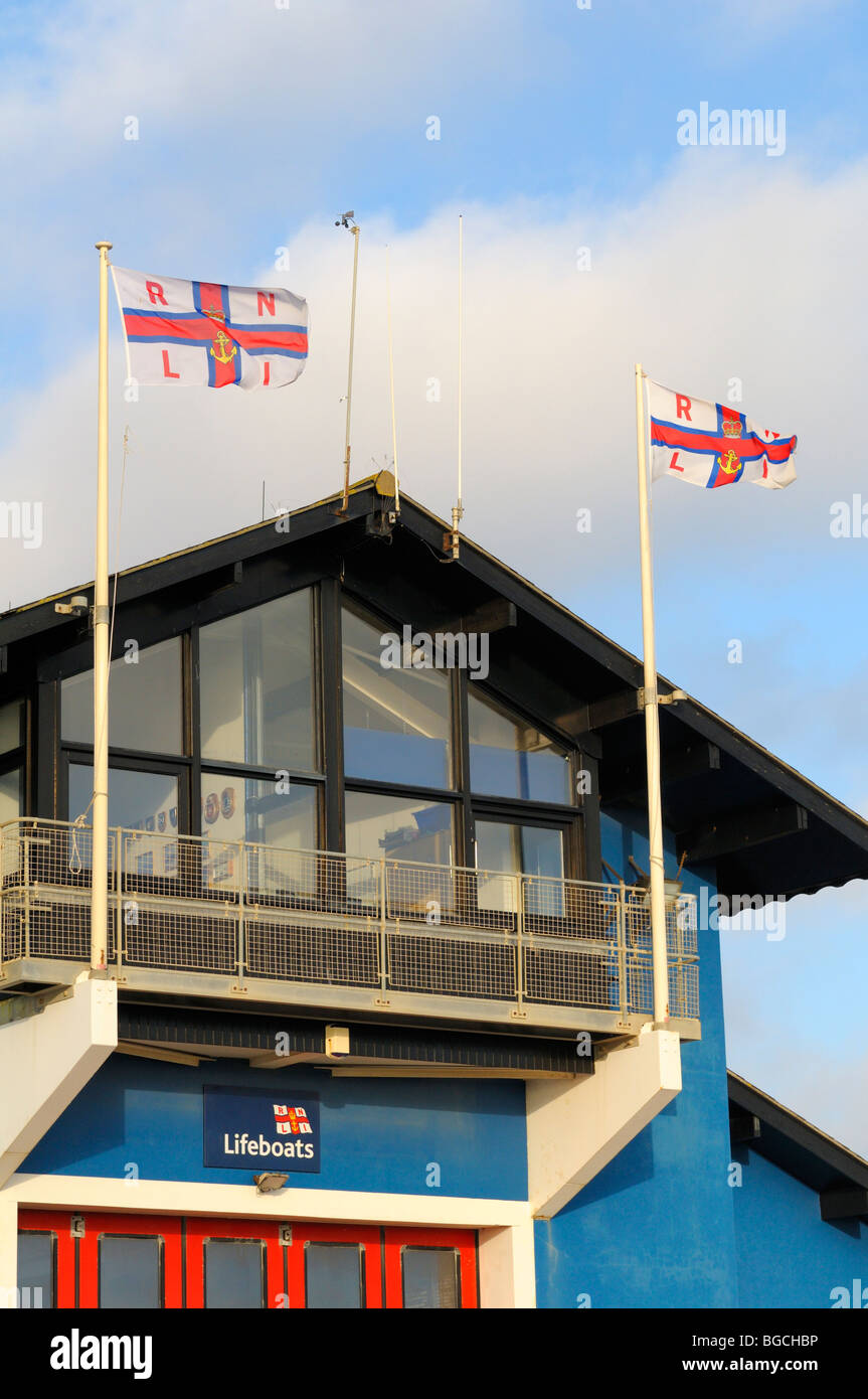 Royal National Lifeboat Institute RNLI lifeboat house at Hastings ...