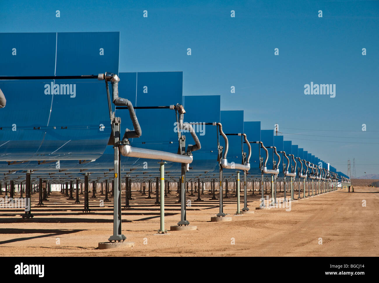 Solar Power Facility with Parabolic Mirrors Stock Photo - Alamy