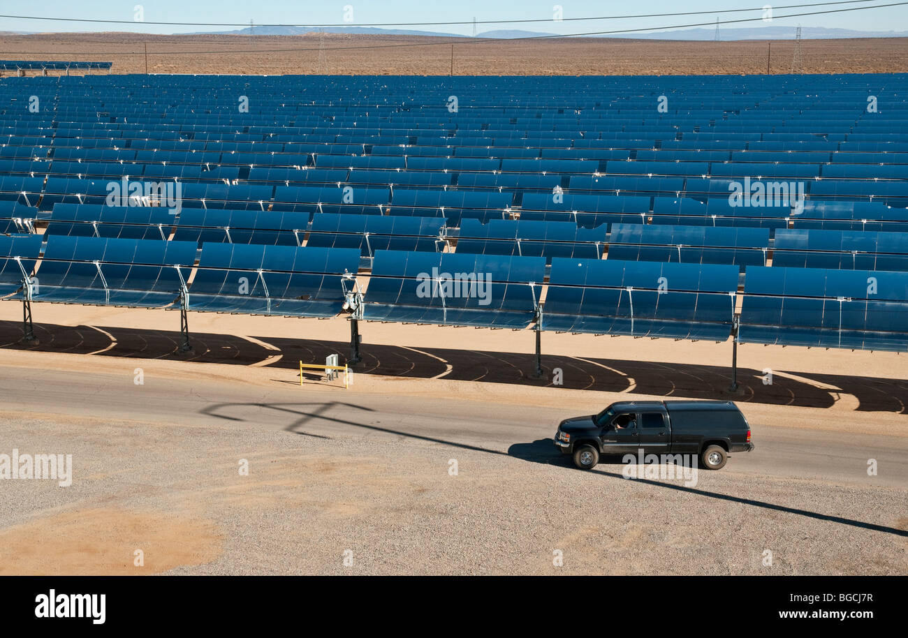 Solar Power Facility with Parabolic Mirrors Stock Photo - Alamy