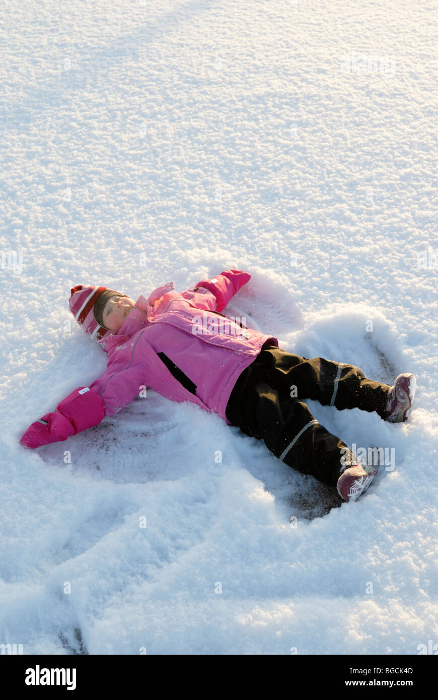 Snow angel kids hi-res stock photography and images - Alamy