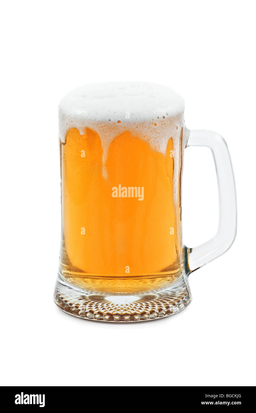 Mug beer froth isolated Cut Out Stock Images & Pictures - Alamy