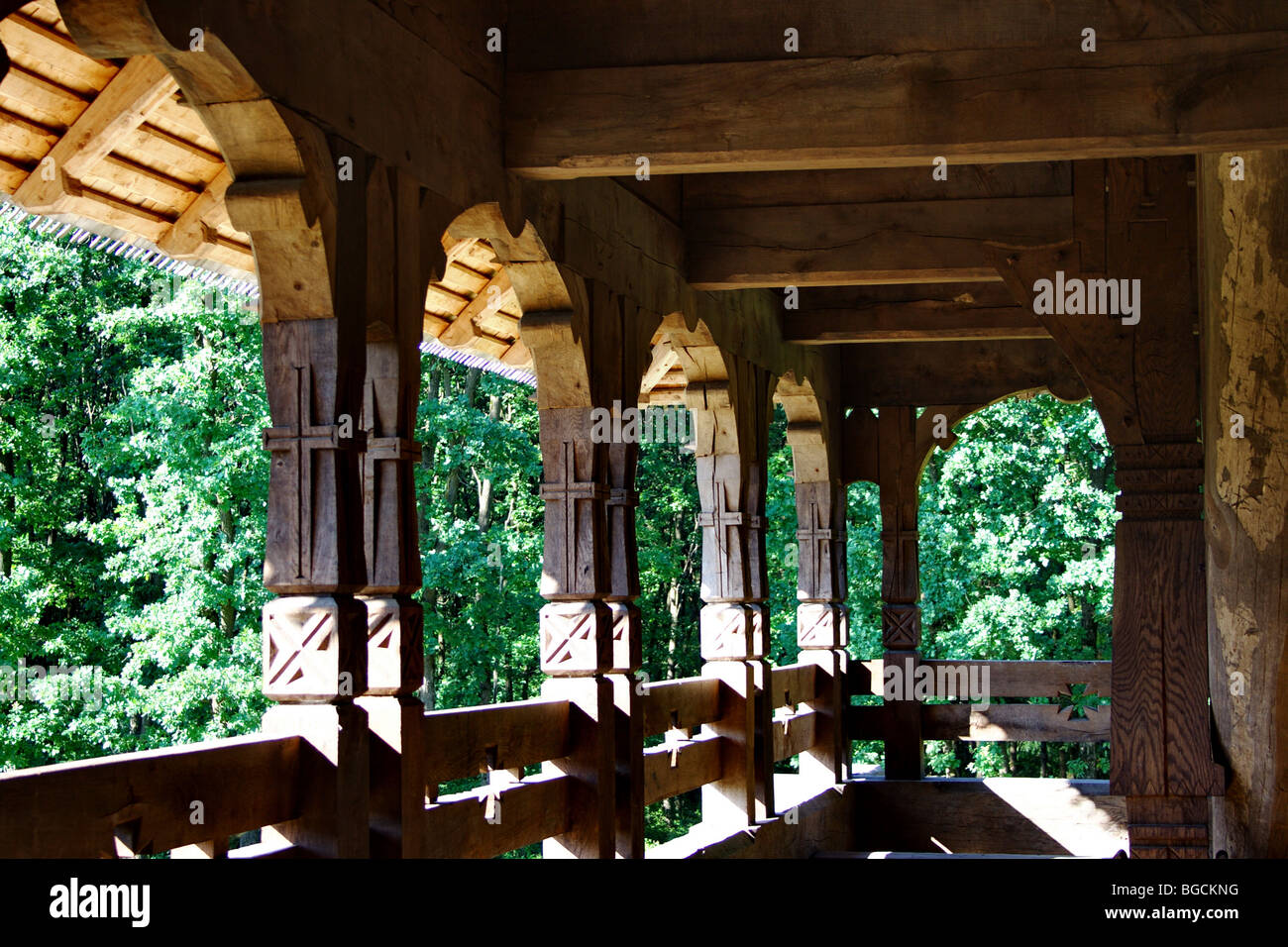Wooden monastery in Romania Stock Photo - Alamy
