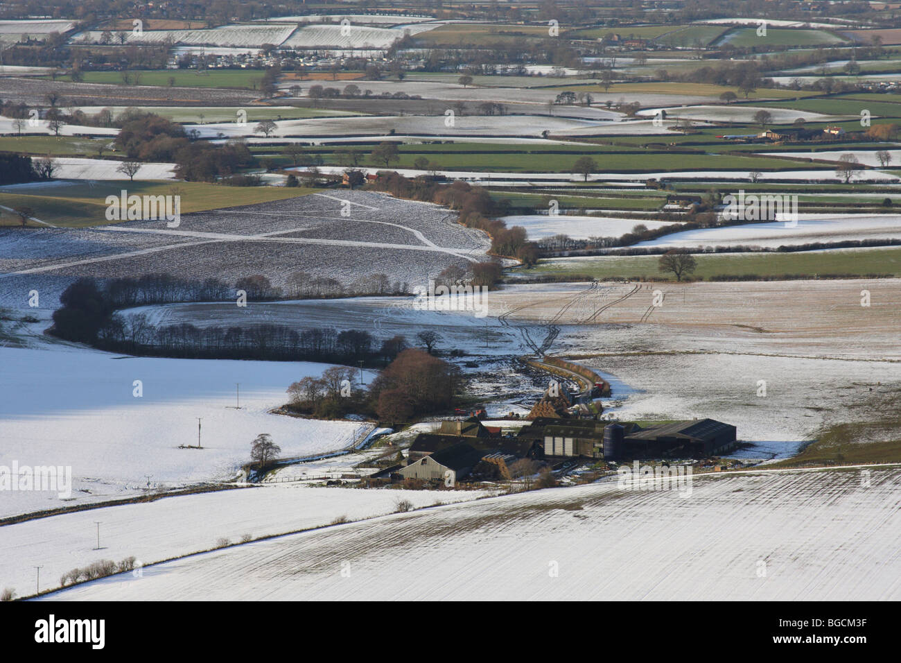 A farm and surrounding countryside in North Yorkshire, England, U.K ...