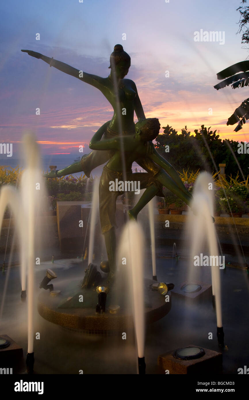 Mermaid water Fountain on Beach Road, Pattaya, Thailand Stock Photo - Alamy