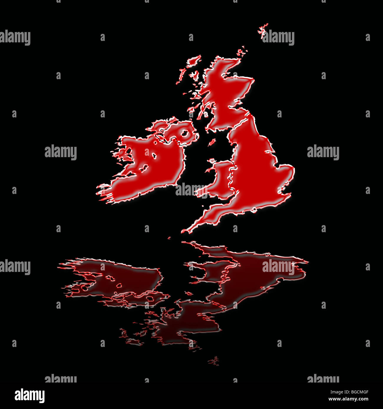 Map of uk and ireland hi-res stock photography and images - Alamy