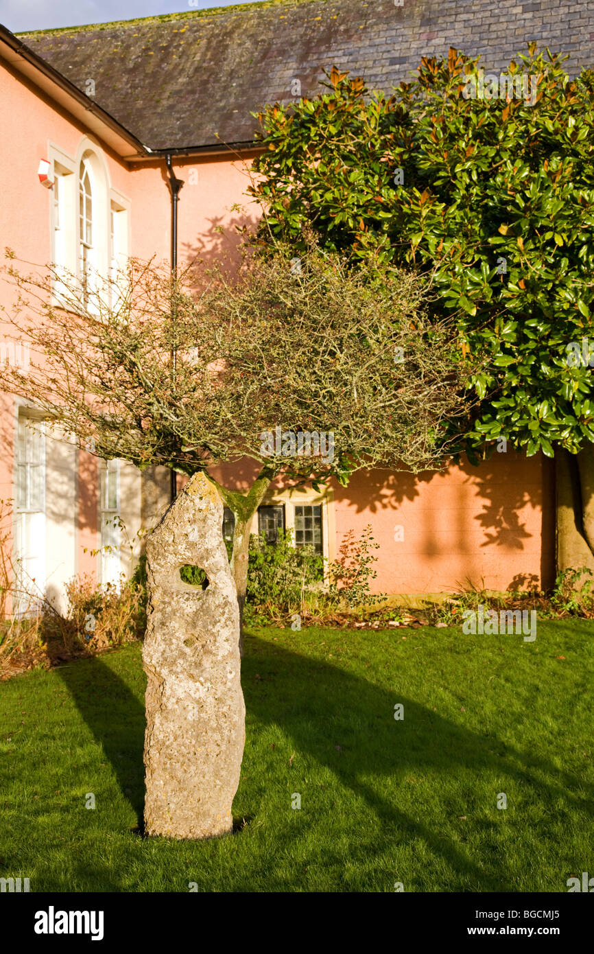 Prehistoric standing stone outside Wells & Mendip Museum, Wells ...