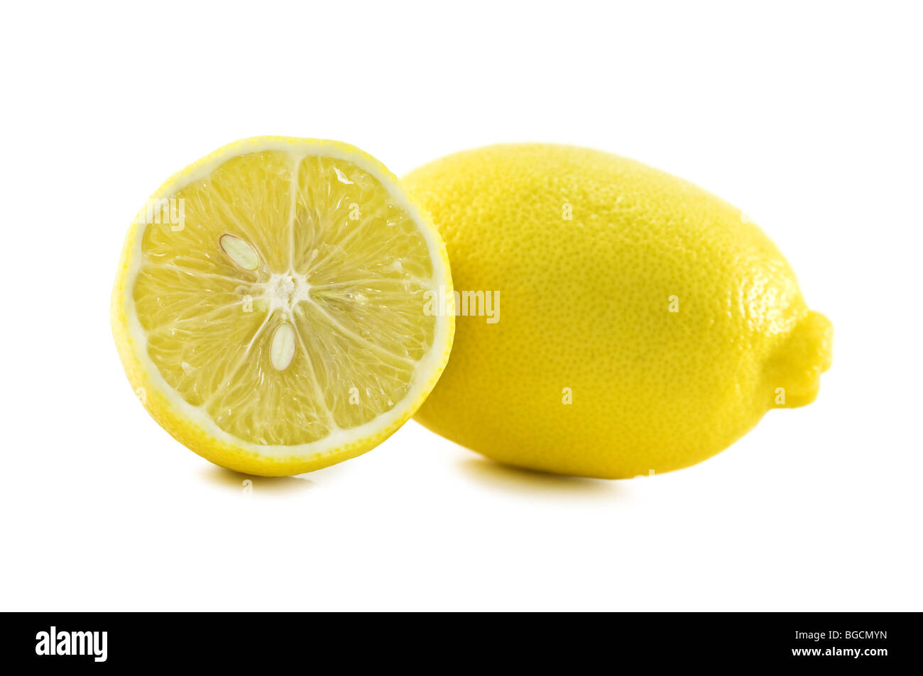 two lemon isolated on white Stock Photo - Alamy